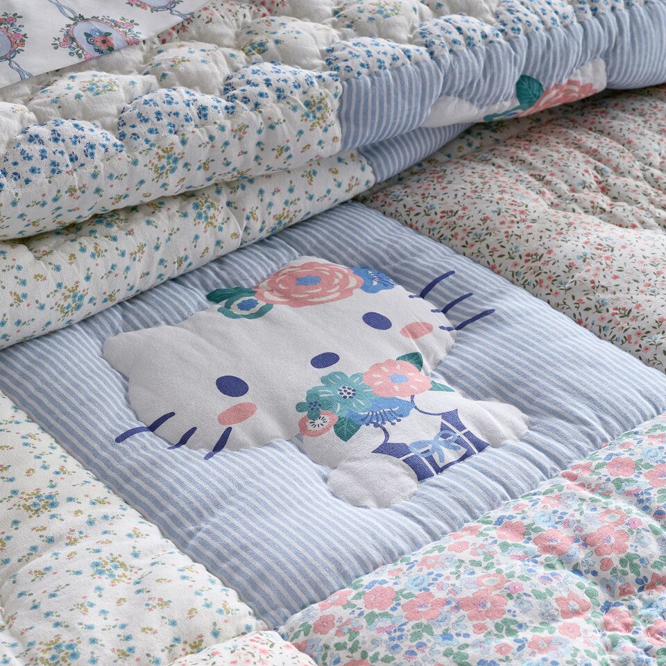 Hello Kitty® Chambray Patchwork Comforter | Pottery Barn Kids AU